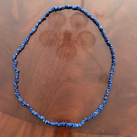 Jewelry | Nwot Womens Royal Blue Rock Necklace 17 Long Beautifully Made ...